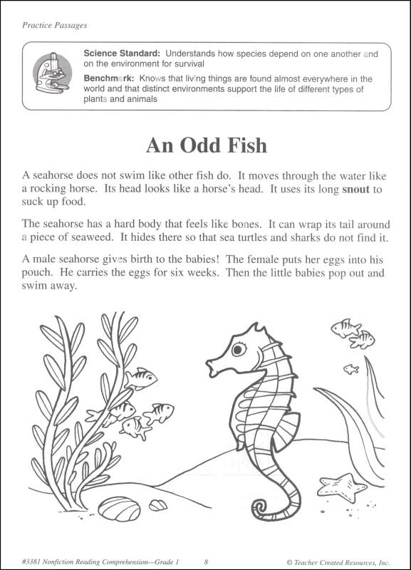 Printables. Reading Comprehension Grade 1. Tempojs Thousands of ...